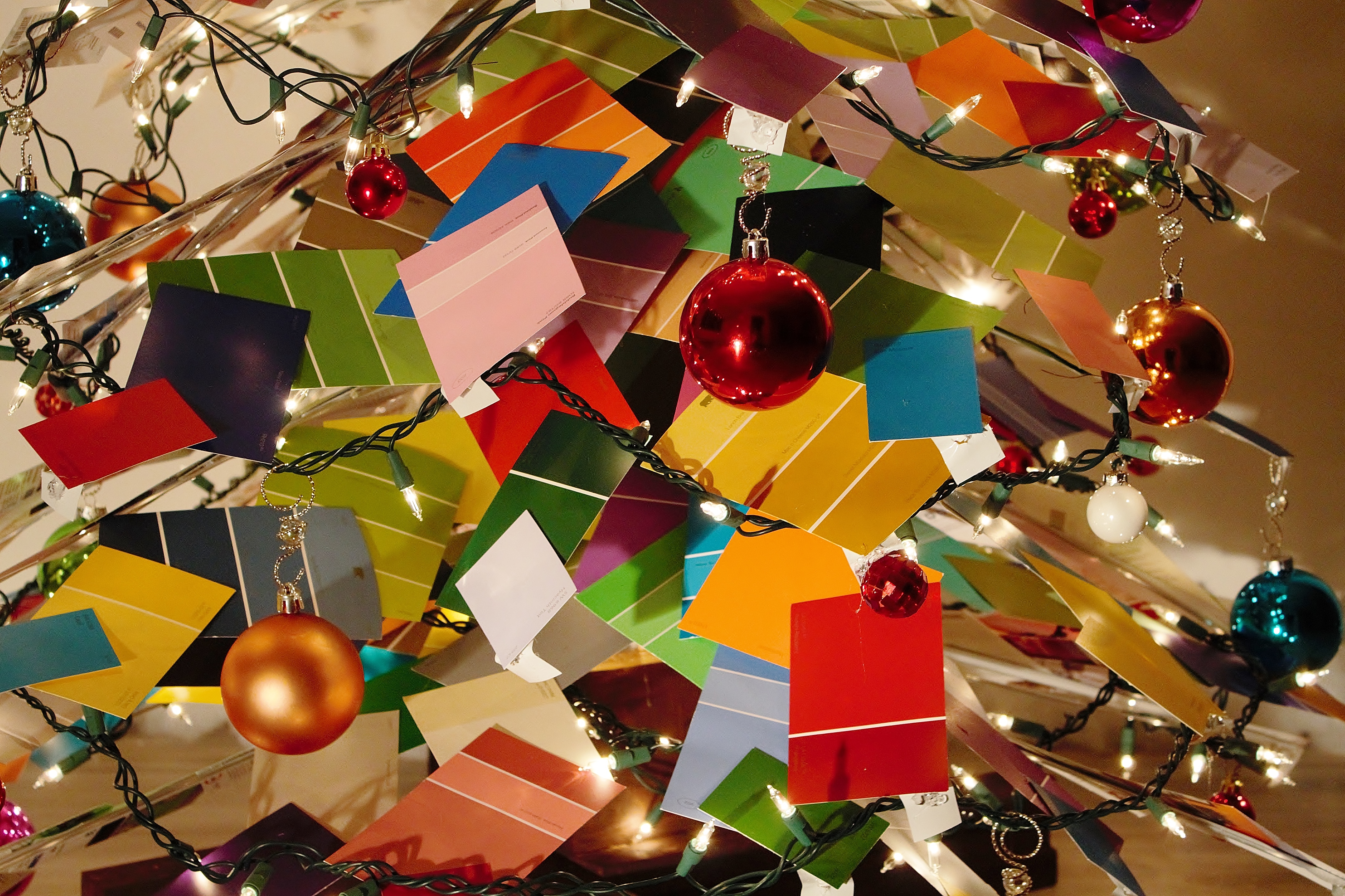Paint Chip Christmas Tree- DIY Christmas Tree 2018 - Emily Seilhamer