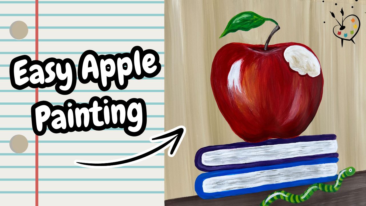 Back to School Apple Painting Tutorial - Emily Seilhamer Art